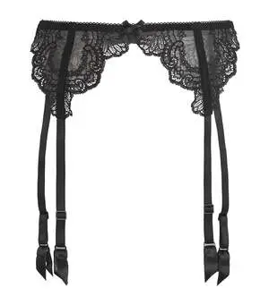 AUBADE Lace Danse Des Sens Suspender Belt - Black