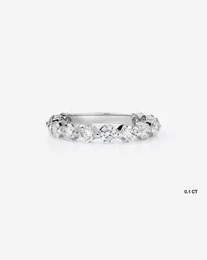 Ring Concierge Single Prong Lab Diamond Band - Platinum