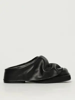 Attico Leather Mules - Black