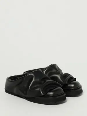 Attico Leather Mules - Black