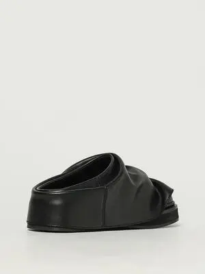 Attico Leather Mules - Black