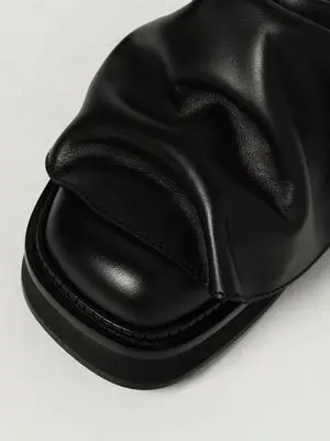 Attico Leather Mules - Black