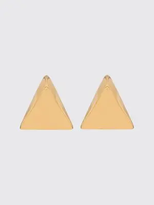 Federica Tosi 18ct -plated Bronze Triangular Pendant Earrings - Yellow