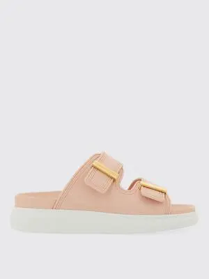 Alexander McQueen Flat Sandal With Buckle Detail - Pink