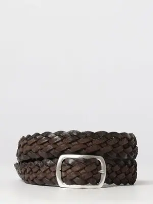 Orciani Brushed Leather Belt - Black