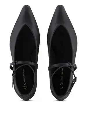 Armani Exchange Pointed-toe Ballerina Shoes