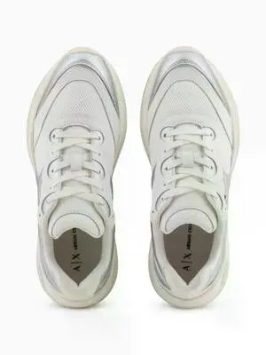 Armani Exchange Metallic-finish Sneakers