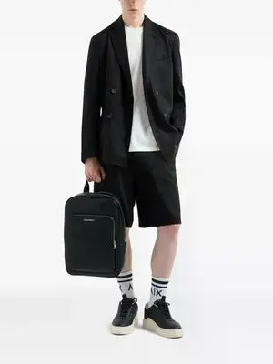 Armani Exchange Logo-plaque Shorts - Black