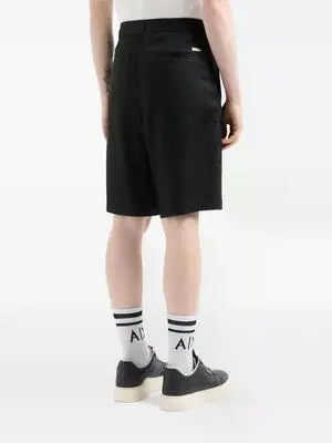 Armani Exchange Logo-plaque Shorts - Black