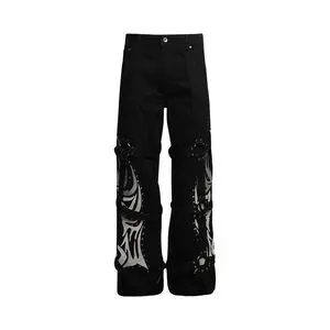 WHO DECIDES WAR BY EV BRAVADO Winged Logo Bondage Pant