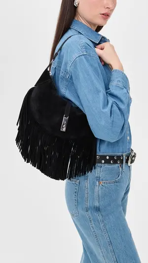 Ralph Lauren Suede Fringe Shoulder Bag