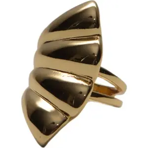 Argento Vivo Flared Rib Ring - Gold