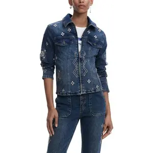 Desigual Zip Denim Trucker Jacket