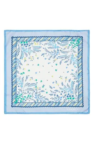 Liberty Hope Spring Silk Square Scarf - Blue