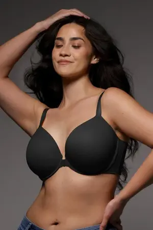 SHAPELLX Front Close Underwired T-shirt Bra - Classic Black