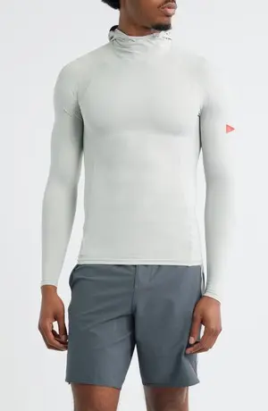FLORENCE Long Sleeve Hooded Rashguard - Silver