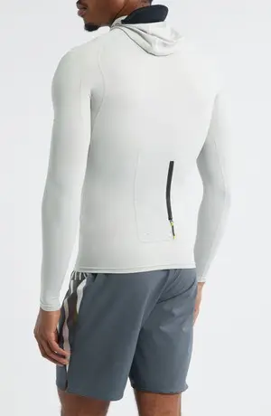 FLORENCE Long Sleeve Hooded Rashguard - Silver