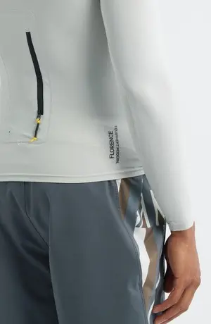FLORENCE Long Sleeve Hooded Rashguard - Silver