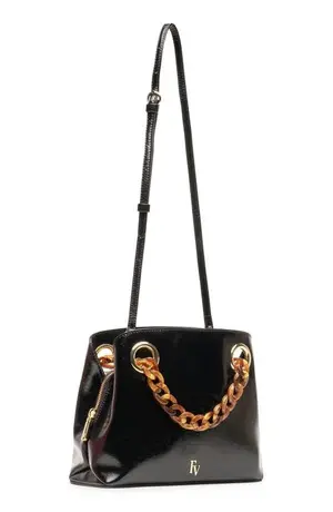 FRANCES VALENTINE Skip Leather Tote - Black