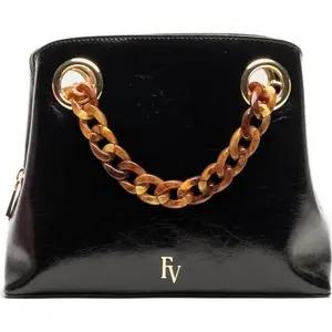 FRANCES VALENTINE Skip Leather Tote - Black