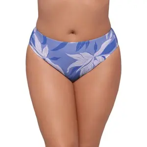S3 APPAREL Mid-rise Bikini Bottom - Water Lilies Iris