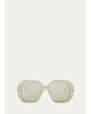Fendi Selleria Square Sunglasses Beige/green