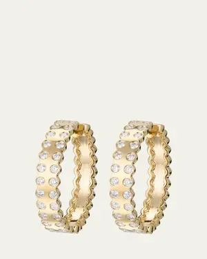 TYPE JEWELRY Leggo Diamond Hoop Earrings