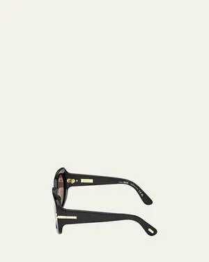 TOM FORD Rectangle Icon Collection Sunglasses - Black