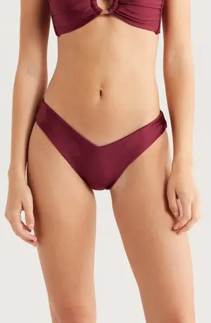 KULANI KINIS V-cut Bikini Bottom - Sangria