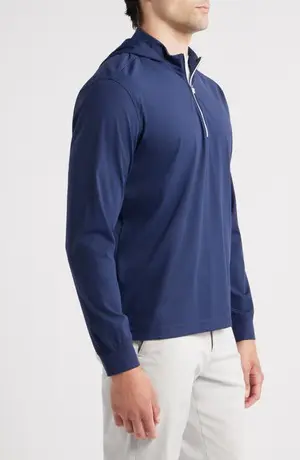 Johnnie-o Performance Quarter Zip Hoodie - Navy