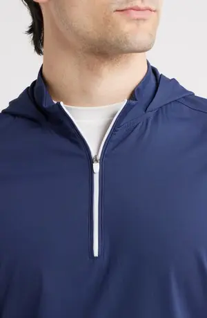 Johnnie-o Performance Quarter Zip Hoodie - Navy