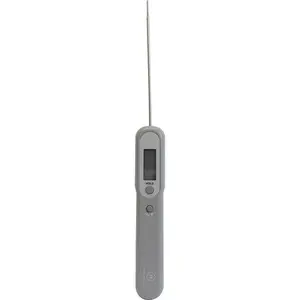 HENNING LEE Battery Free Kinetic Instant Read Thermometer For Kitchen And Grill - Gray