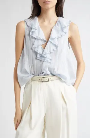 Sleeveless Ruffle Tops