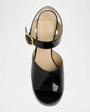 Valentino Garavani Fawcette Vlogo Platform Sandals - Nero