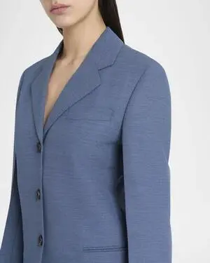 FERRAGAMO 3-button Wool Faille Jacket - Graphite
