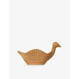 FERM LIVING Bird Braided Rattan Storage Basket - Natural