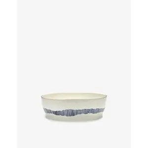 SERAX Stripes Feast Stoneware Salad Bowl 9.5cm - White