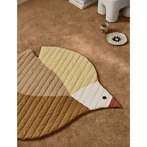 FERM LIVING Swift Bird Quilted Cotton Mat