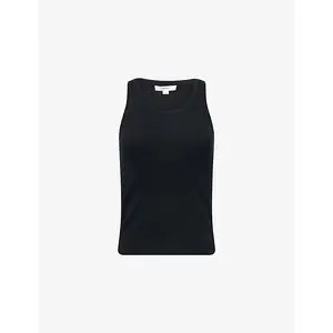 Vince Scoop-neck Stretch-jersey Top - Black