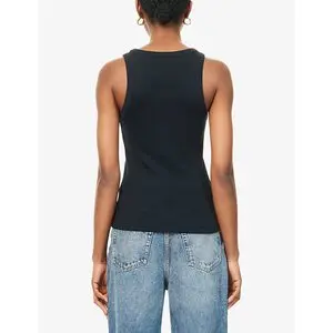 Vince Scoop-neck Stretch-jersey Top - Black