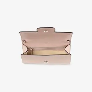 JIMMY CHOO Bing Wallet With Chain Macaron Patent Leather Mini Shoulder Bag With Crystal Embellishment - Macaron/silver