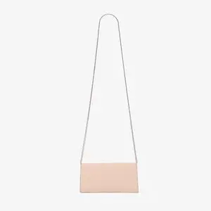 JIMMY CHOO Bing Wallet With Chain Macaron Patent Leather Mini Shoulder Bag With Crystal Embellishment - Macaron/silver