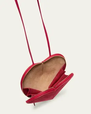 Alaïa Le Coeur Crossbody Bag - Framboise