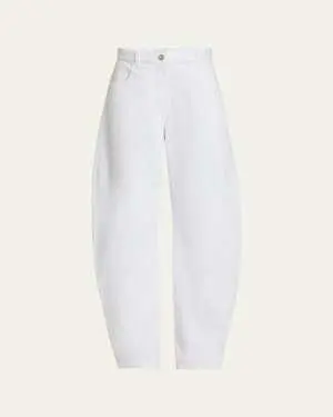 Alaïa Rounded High-rise Jeans - Blanc