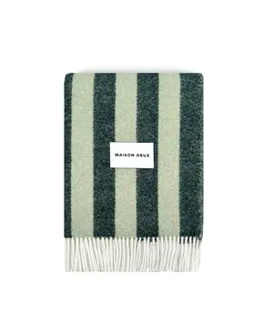 MAISON DEUX Candy Wrap Blanket, 4.25' X 6.5 - Green And Sage