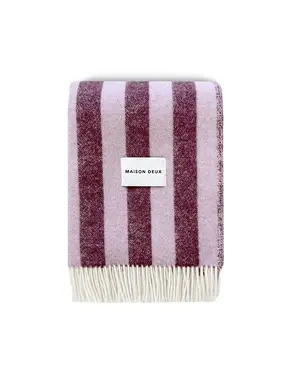 MAISON DEUX Candy Wrap Blanket, 4.25' X 6.5 - Lilac And Aubergine