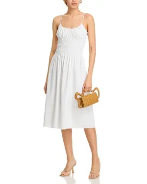 WAYF Isabelle Smock Midi Dress