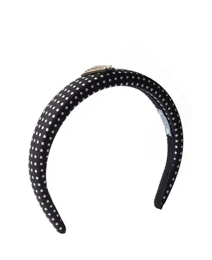 Prada Printed Re-Nylon Headband Blue