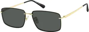 Zenni Full Rim Rectangle Sunglasses - Gold