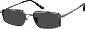 Zenni Full Rim Rectangle Sunglasses - Gray